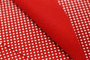 White Dots on Red Felt – Canadian Felt Shop